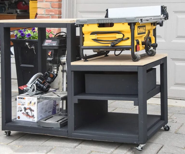 8 Free DIY Table Saw Workbench Plans You Can Build Today (With Pictures ...