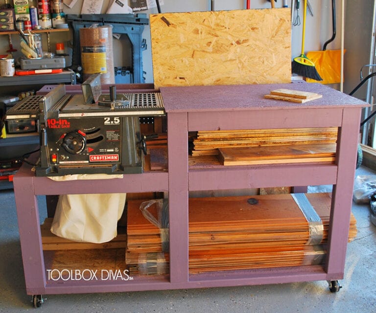 8 Free DIY Table Saw Workbench Plans You Can Build Today (With Pictures ...